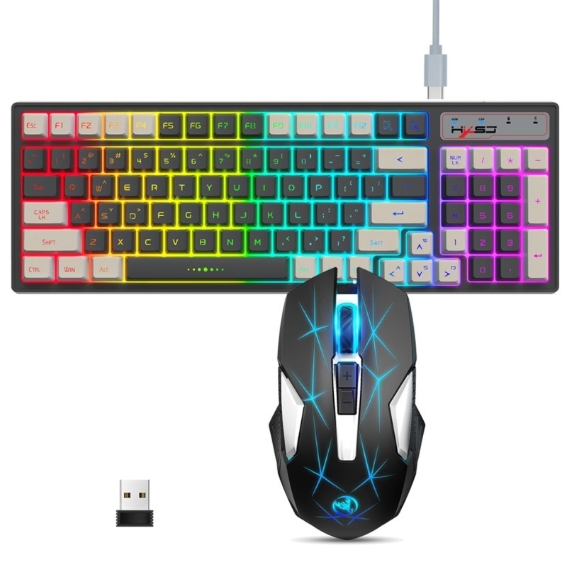 Jual RGB Backlit Keypad Mouse Set 96-Key Ultra-Compact Keyboard Gaming ...