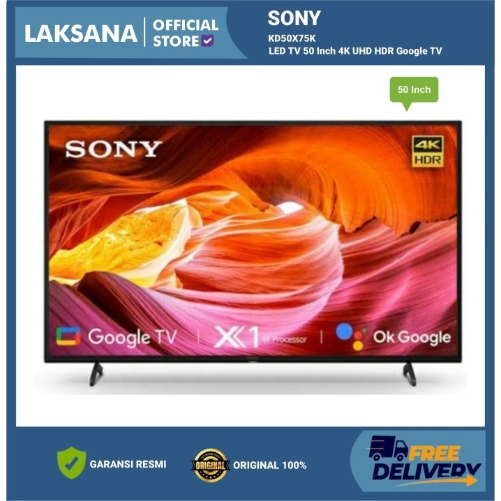 Jual SONY KD50X75K LED TV 50 Inch 4K UHD HDR Android TV 50X75K / KD ...