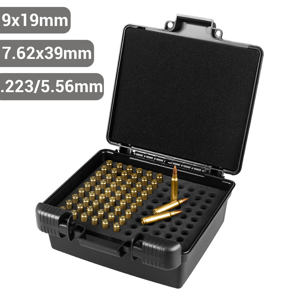Jual 99 Rounds Tactical Bullet Box Ammo Case 9mm .223/5.56mm 7.62x39 ...