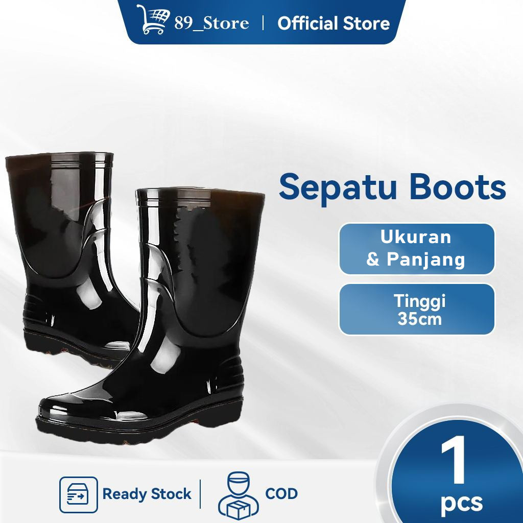 Jual SEPATU BOOTS KERJA PROYEK BANGUNAN / SEPATU BOOTS PRIA BAHAN PVC ...