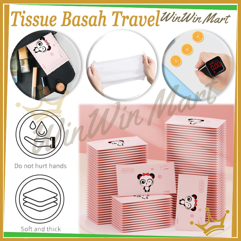 Jual (10 Lembar) Tisu Basah Mini/Tisu Basah Kemasan Mini Character ...