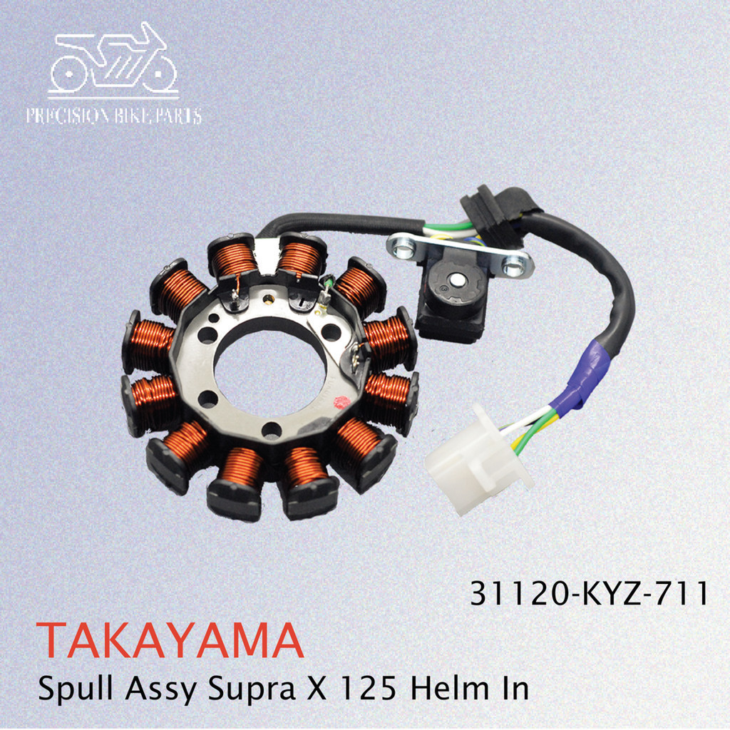 Jual Takayama Spool Spull Stator Assy Komplit Supra X 125 Helm In (4 Kabel) | Shopee Indonesia
