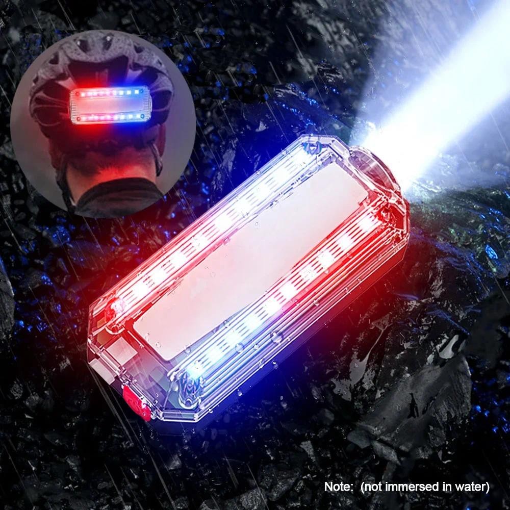Jual Red&Blue LED Strobe Warning Light Police Shoulder Clip Flashlight ...
