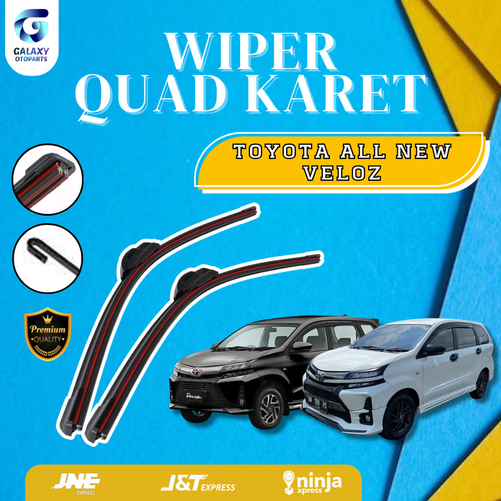 Jual Wiper Mobil Toyota Avanza Veloz 2021 - Sekarang - Model Frameless 4 Karet 1 Set (2Pcs ...