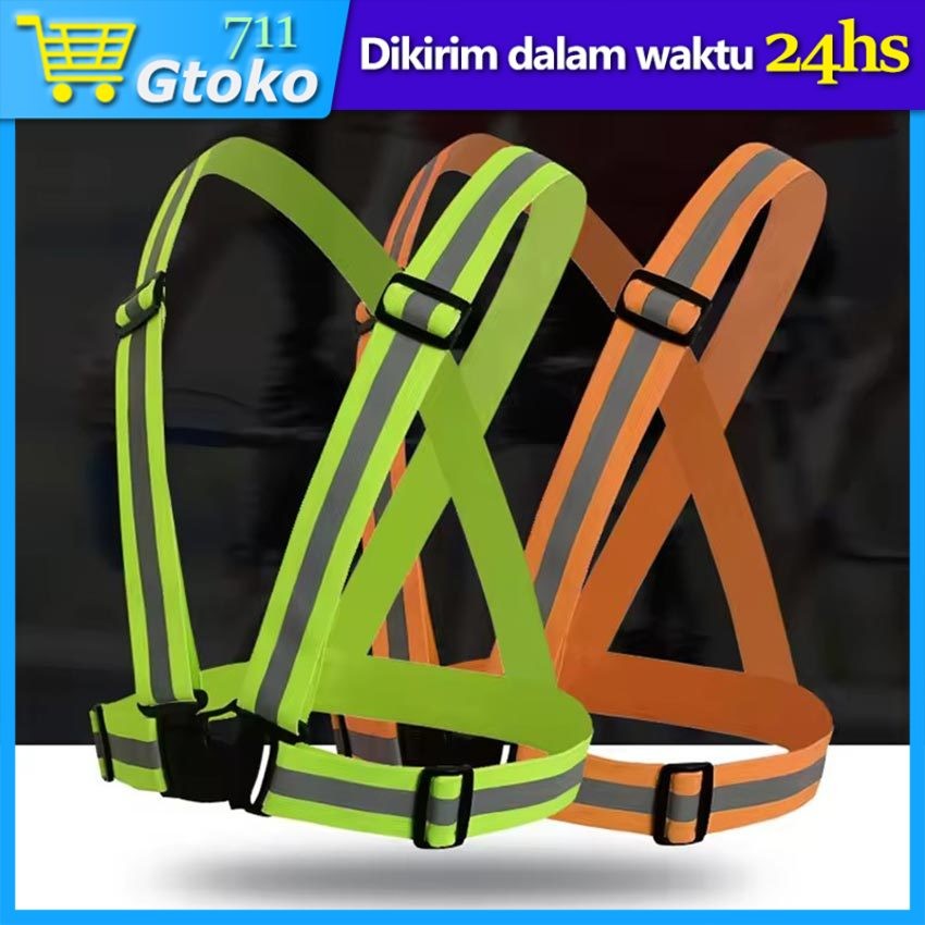 Jual Rompi Safety Karet V Vest Elastis Reflective Safety Vest Dewasa ...