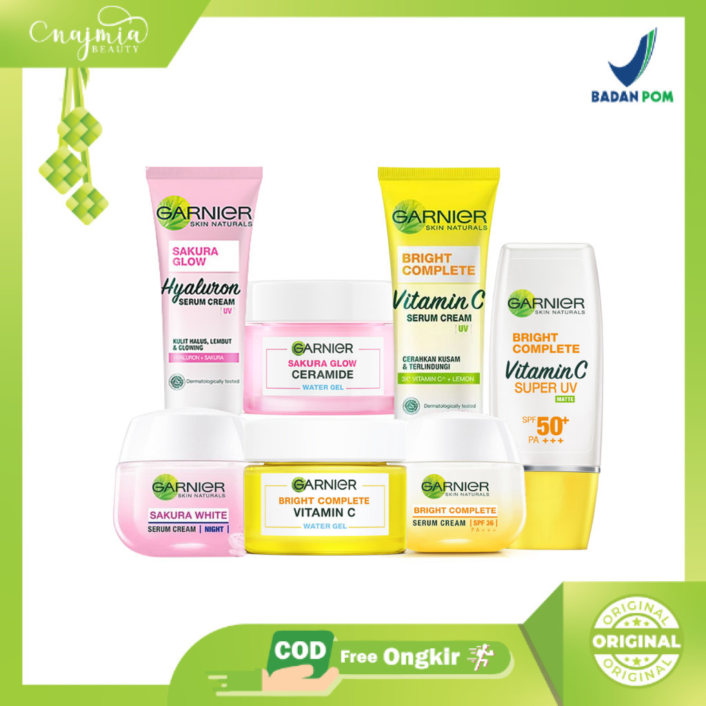 Jual Najmia 2 - Garnier Bright Complete Vit C N Sakura Glow Hyaluron ...