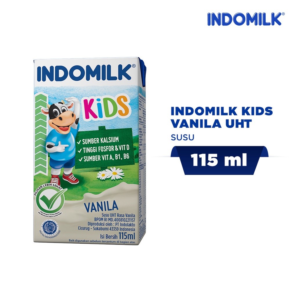 Jual Indomilk Kids Vanila UHT 115mL | Shopee Indonesia