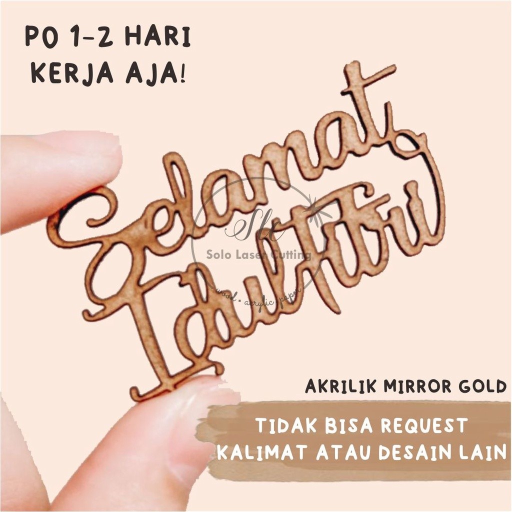 Jual Hiasan hampers Kayu selamat hari raya idul fitri Ramadhan kareem ...