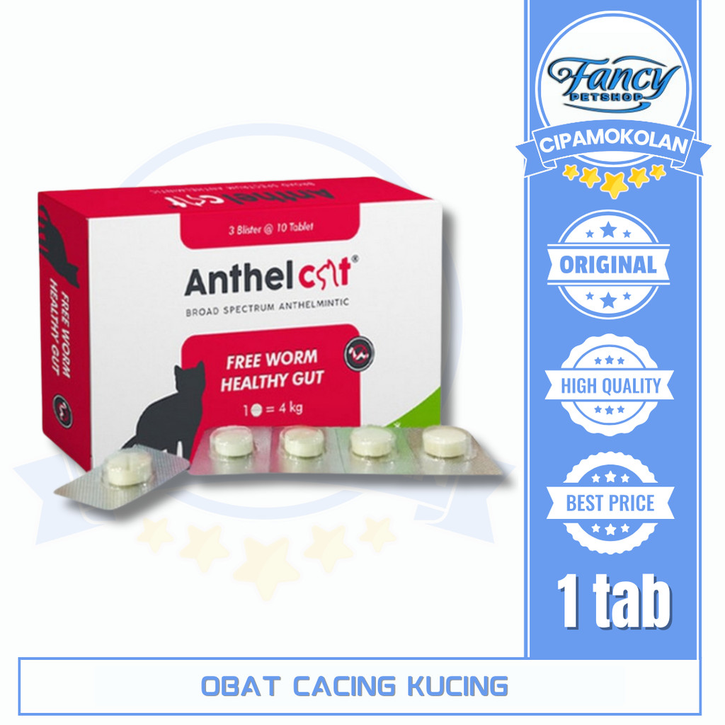 Jual Anthel Cat 1 Tablet - Obat Cacing Kucing by Kalbe [ORIGINAL ...