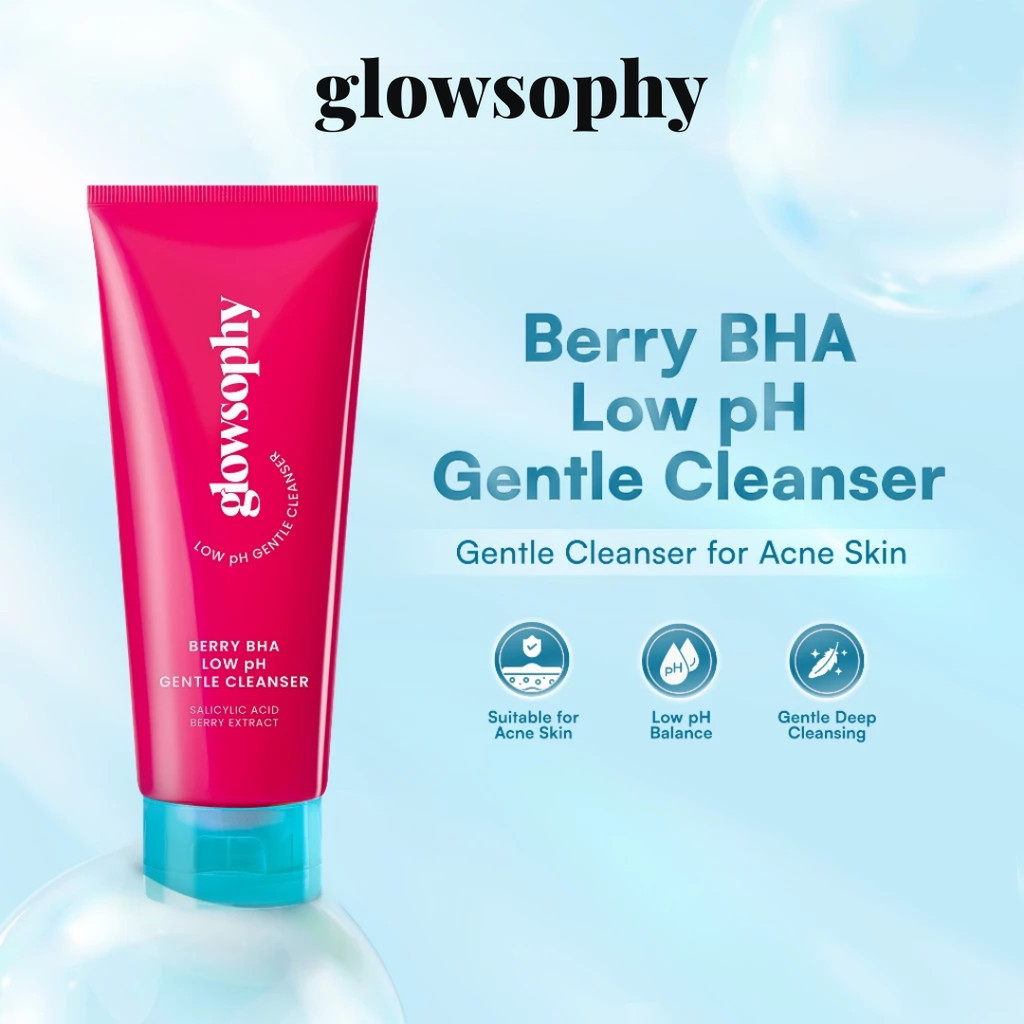 Jual [NEW] Glowsophy Berry BHA Gentle Cleanser 120ml | Low pH Facial Wash | Acne-Prone Skin ...