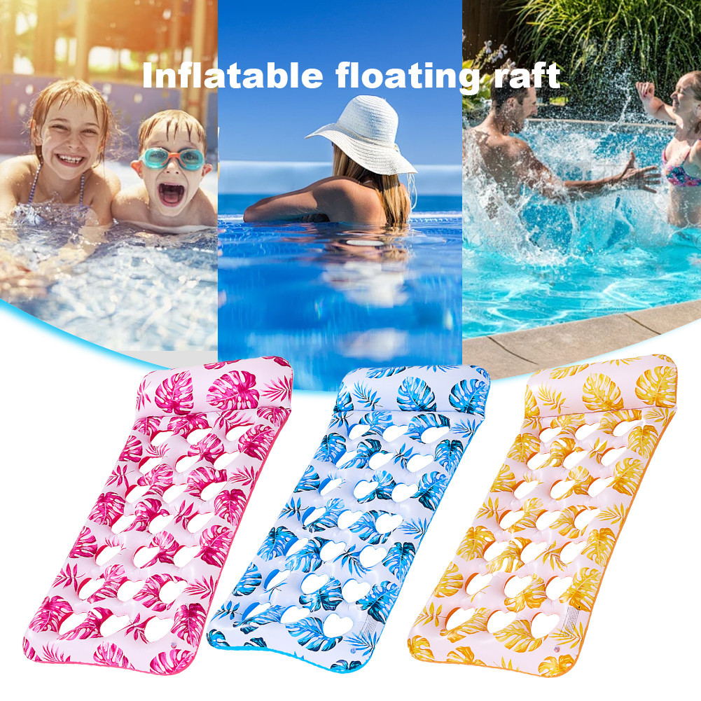 Jual Inflatable Pool Float Lounger with Headrest Inflatable Water ...