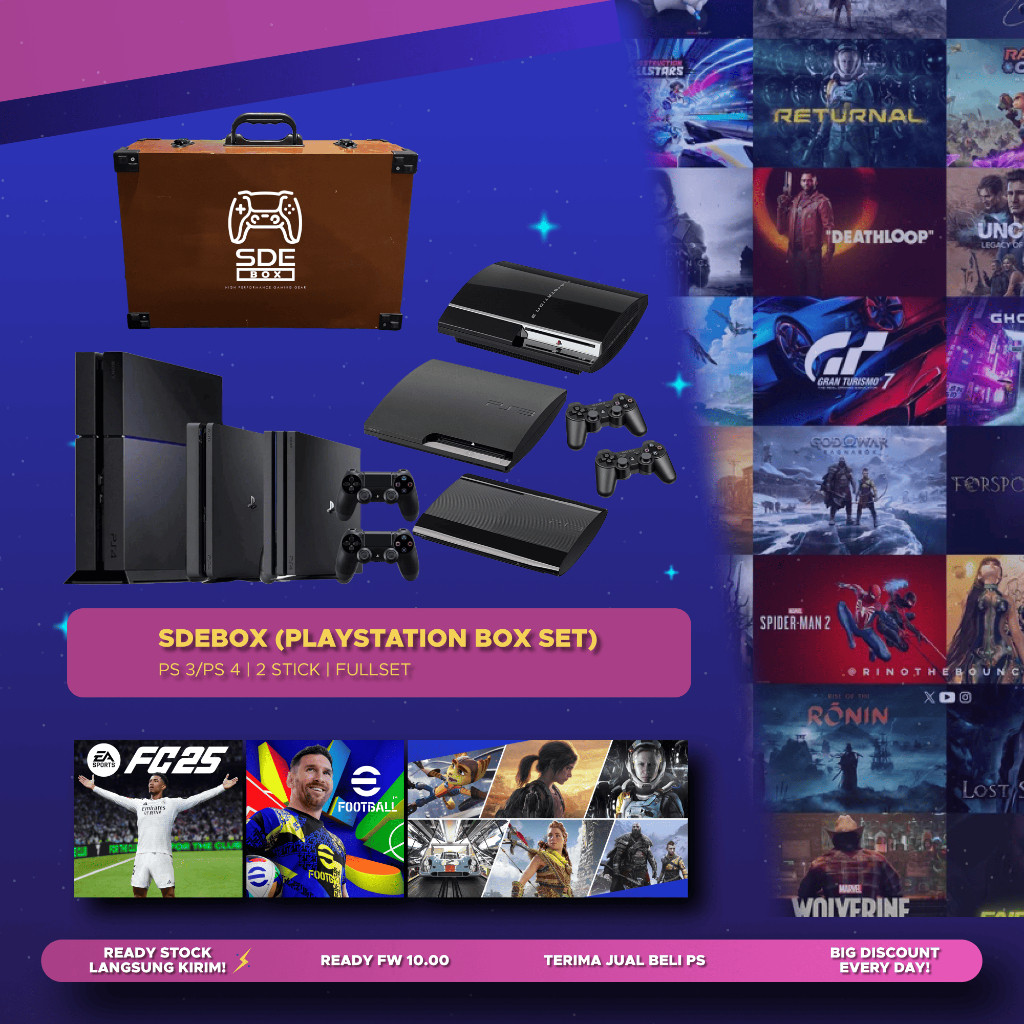 Jual PLAYBOX DAN MONITOR PS4 INCLUDE GAME DAN STICK | Shopee Indonesia