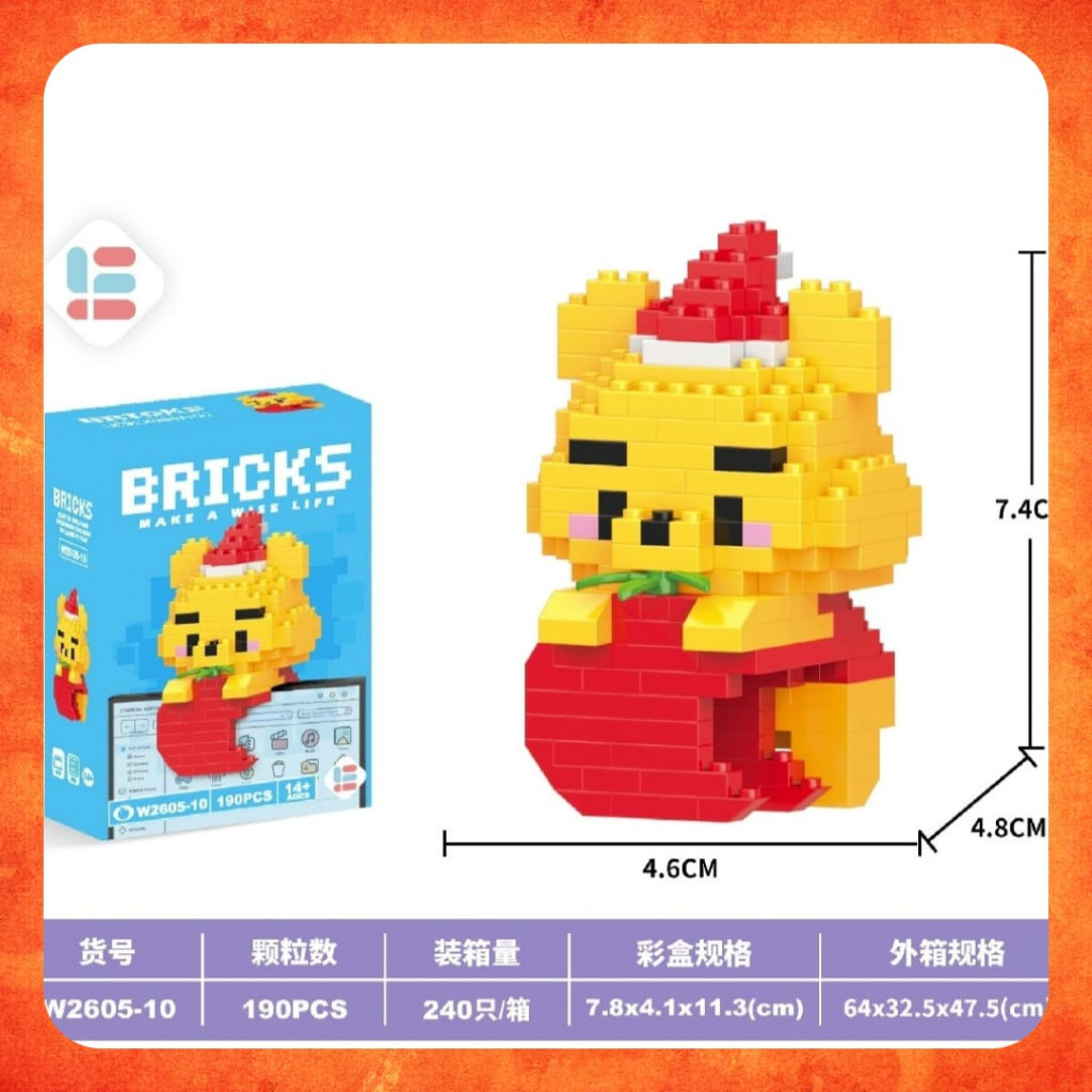 Jual [WP Store] [001]DIY Bricks Mini Toys Model Kartun Building Blok Nano Block Kartun Mainan ...