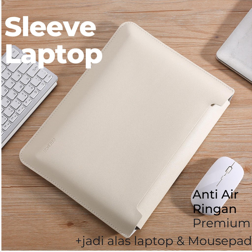 Jual Sarung Laptop PREMIUM leather sleeve laptop Kulit 13 14 inch ...