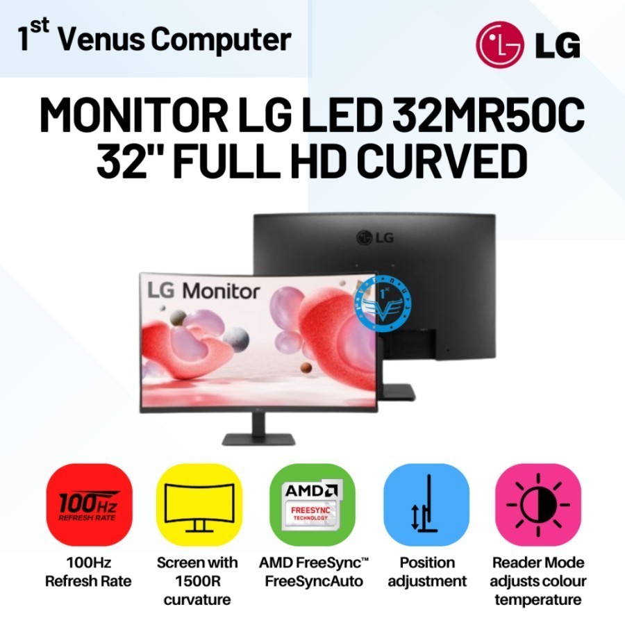Jual FLASH SALE Monitor LG Led 32MR50C 32" Full HD CURVED / MON55-LG ...