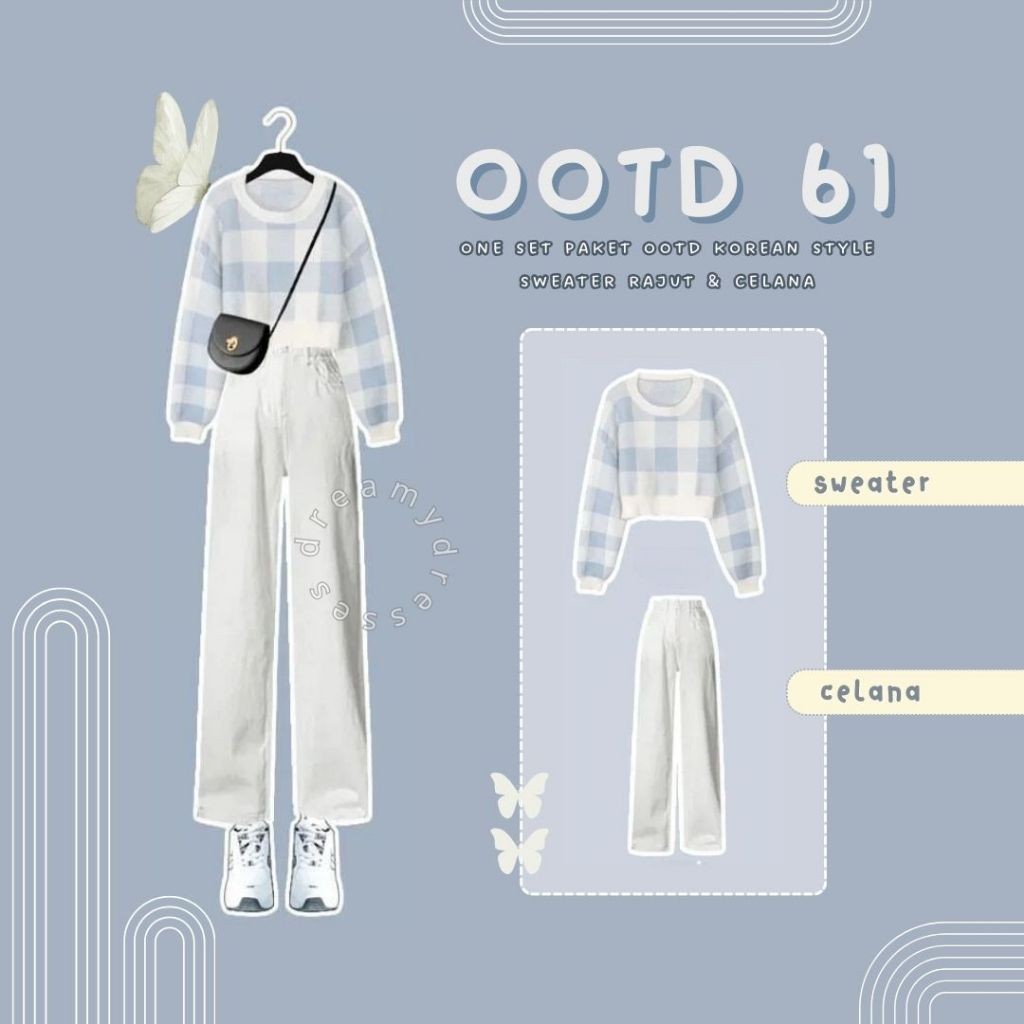 Jual one set bangkok style 2in1 One Set 126 - Outfit One Set Wanita ...
