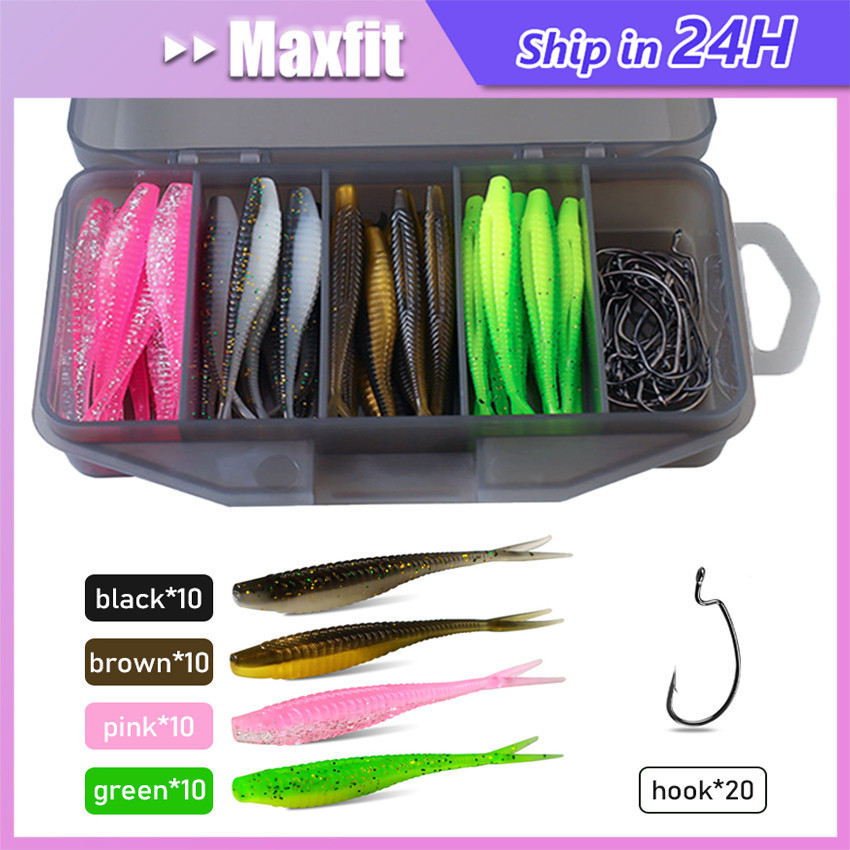 Jual 61Pcs/Set Umpan Pancing Ikan Softlure Soft Lure Casting Umpan Soft ...