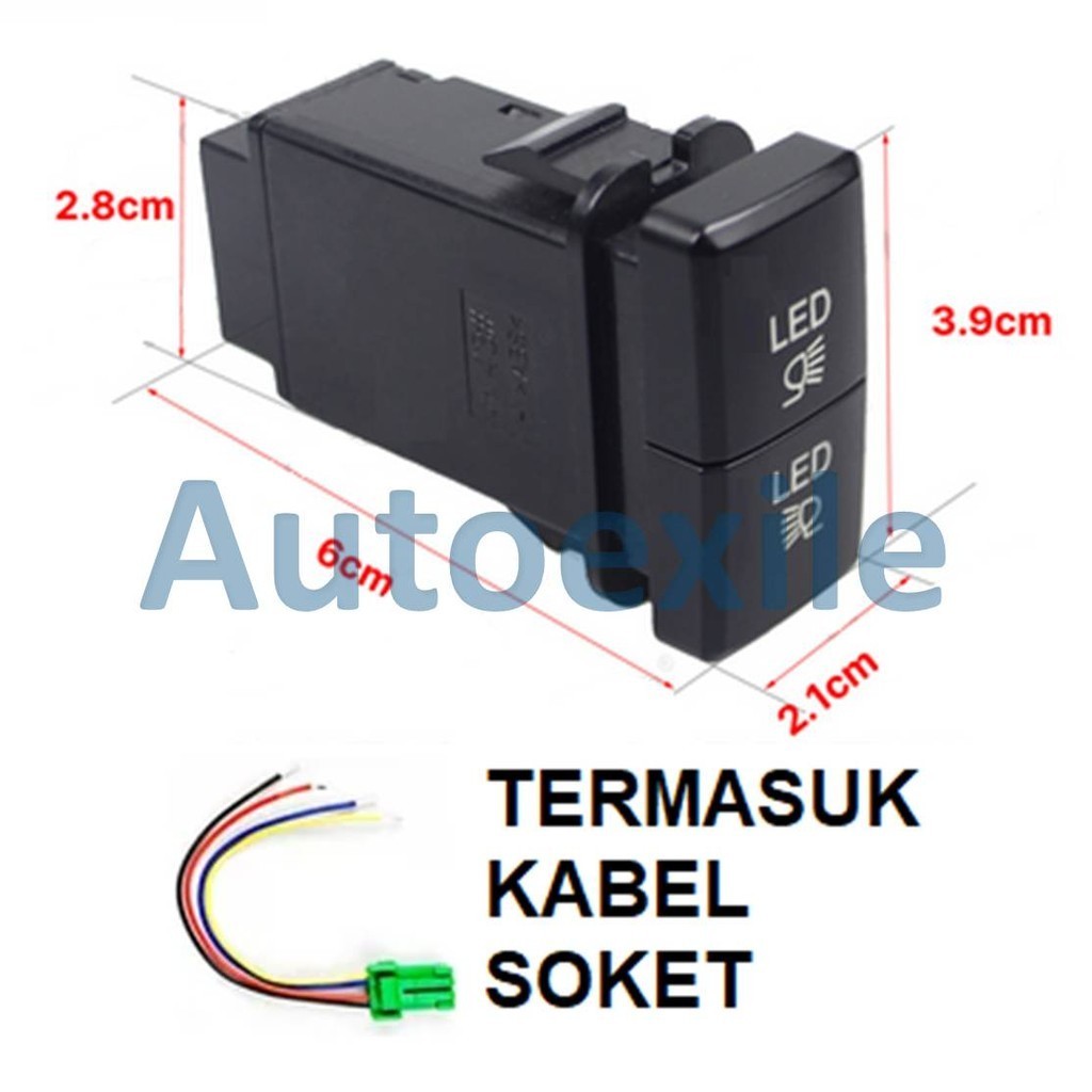 Jual Saklar Lampu Mobil Toyota Satu / Dua Switch Tombol On Off Lampu ...