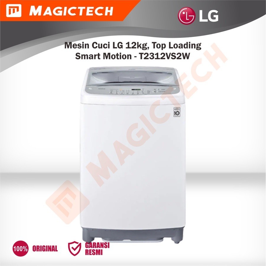 Jual MESIN CUCI LG 12 KG T2312VS2W SMART MOTION INVERTER TOP LOADING ...