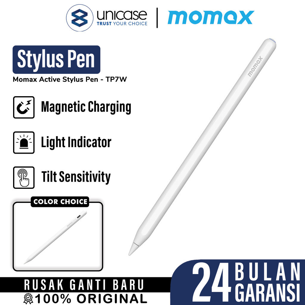 Jual Stylus Pen Momax Active Onelink iPad Pencil Palm Rejection ...