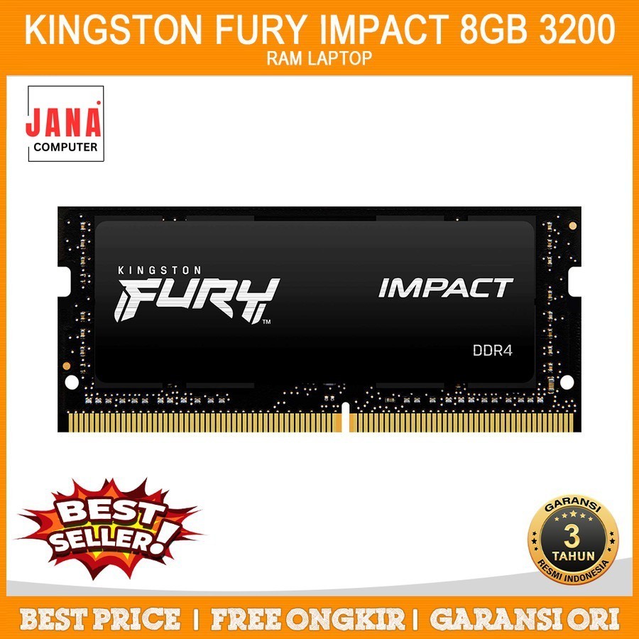 Jual KINGSTON FURY IMPACT DDR5 16GB 4800MHZ SINGLE SODIMM | Shopee Indonesia