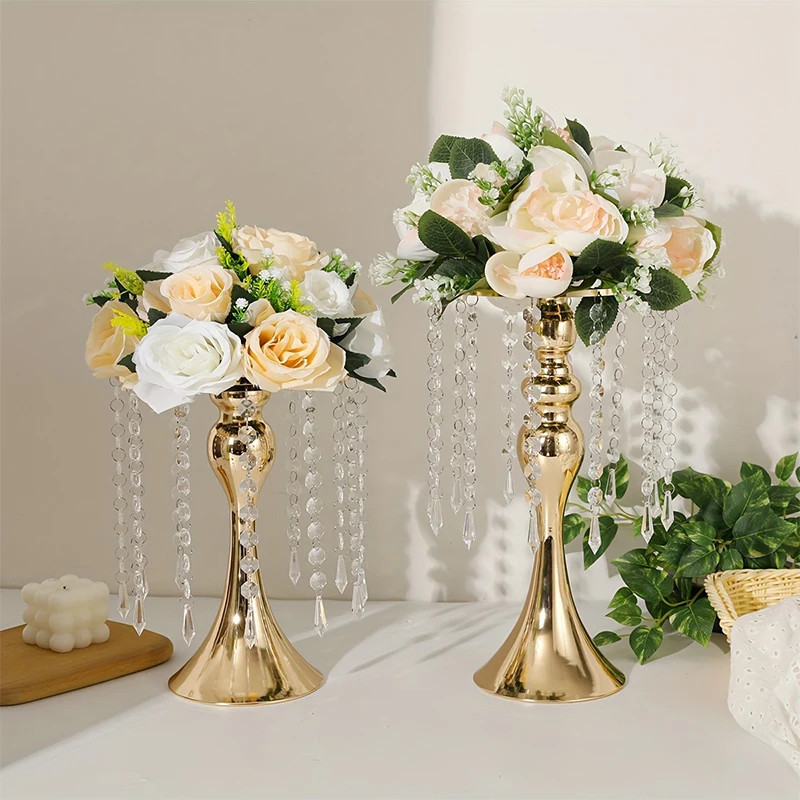 Jual Hiasan Meja Aesthetic: Stand Crystal Kandil Holder untuk Bunga ...