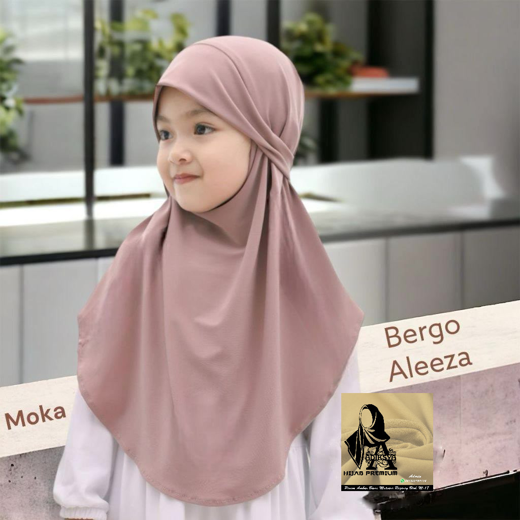 Jual 𝑨𝒍𝒎𝒂𝒉𝒚𝒓𝒂 Anak Jilbab Bergo Tali Malay 4-10 Tahun Hijab Khimar Instan 𝘼𝙡𝙚𝙚𝙯𝙖 Bahan Jersey ...
