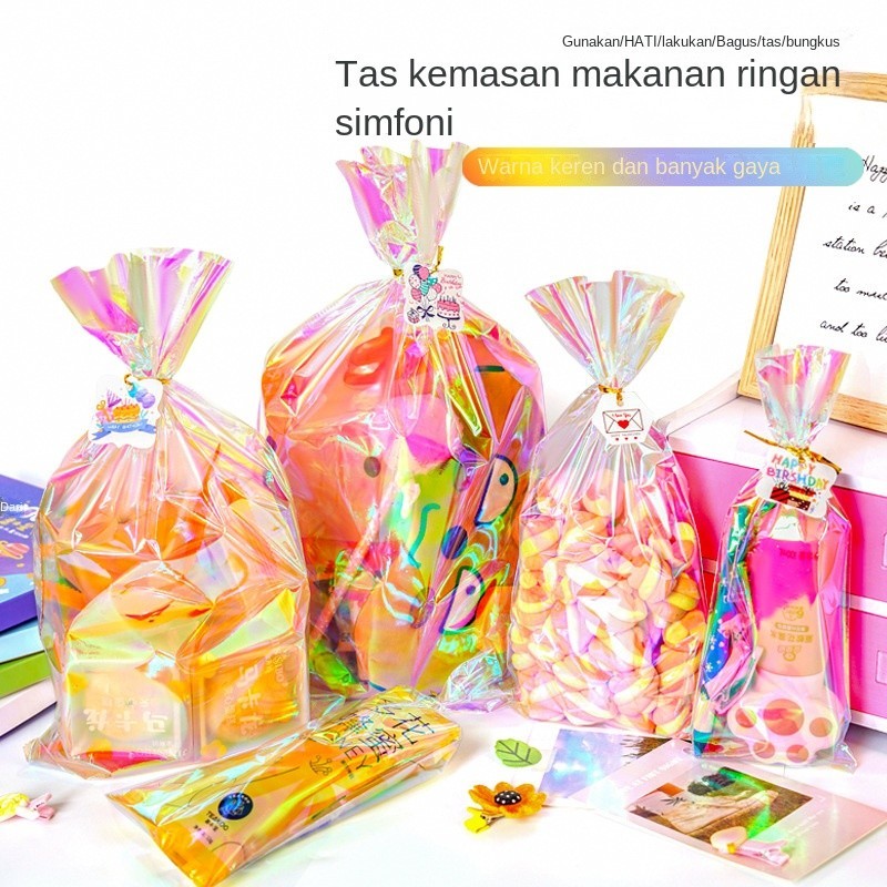 Jual [ ISI 50PCS ] Plastik Ultah Ulang Tahun Rainbow Plastik Opp Kado ...