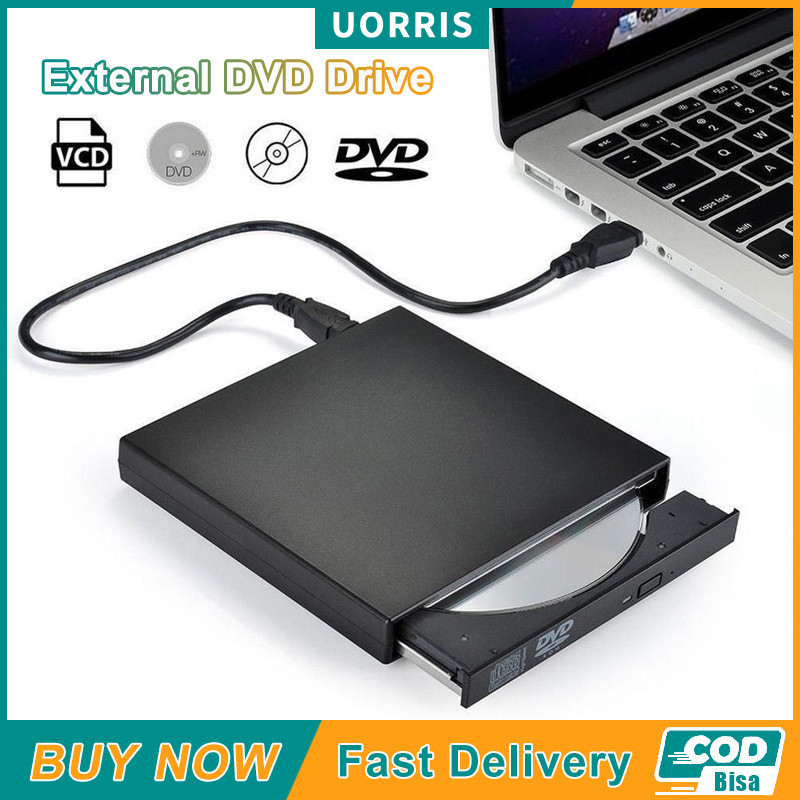 Jual CD ROM Drive External DVD Komputer DVD Drive USB 3.0 Slim Portable ...