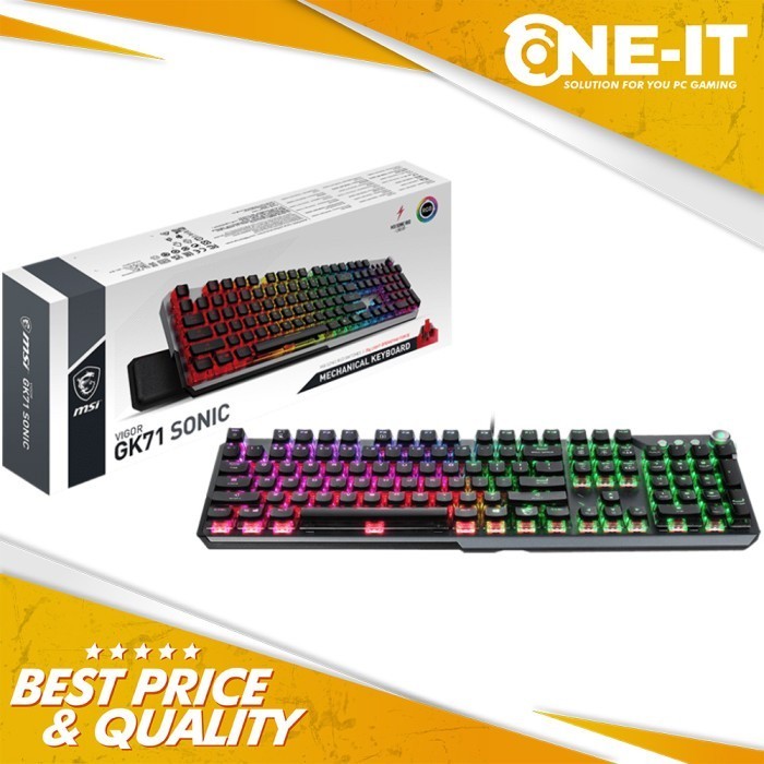Jual GAMING KEYBOARD MSI VIGOR GK71 SONIC RED SWITCH MECHANICAL ...
