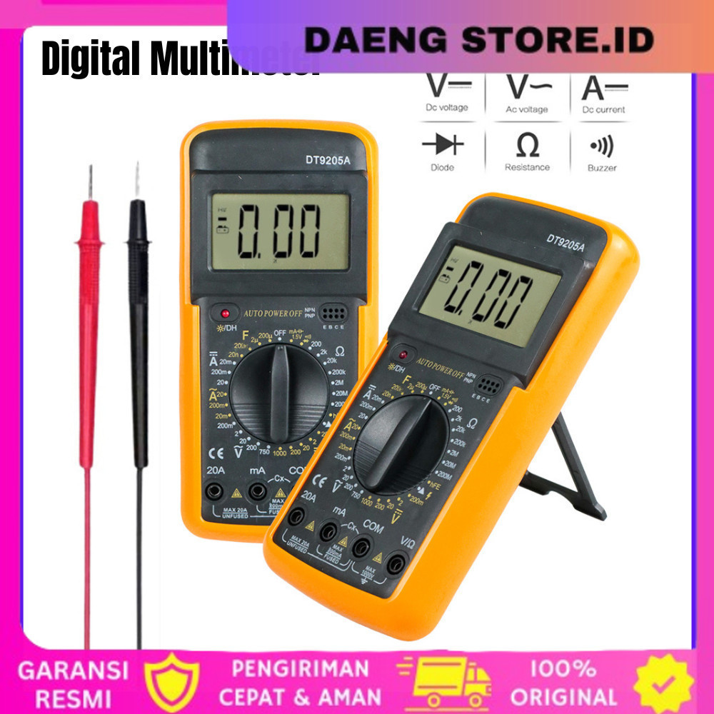 Jual COD Digital Multimeter - DT9205A RICHMETERS Pocket Size Digital ...