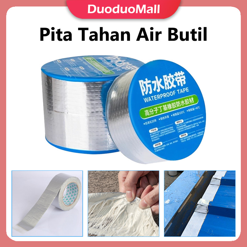 Jual Tape Anti bocor Foil Butyl Aluminium 5CM*5M /Lakban Aluminium Foil Butyl Super Waterproof ...
