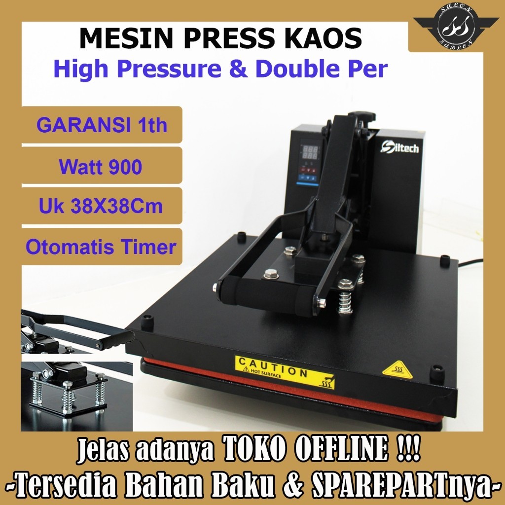 Jual Mesin Press Kaos 38x38 CM High Pressure & Double Per | DTF , DTG ...