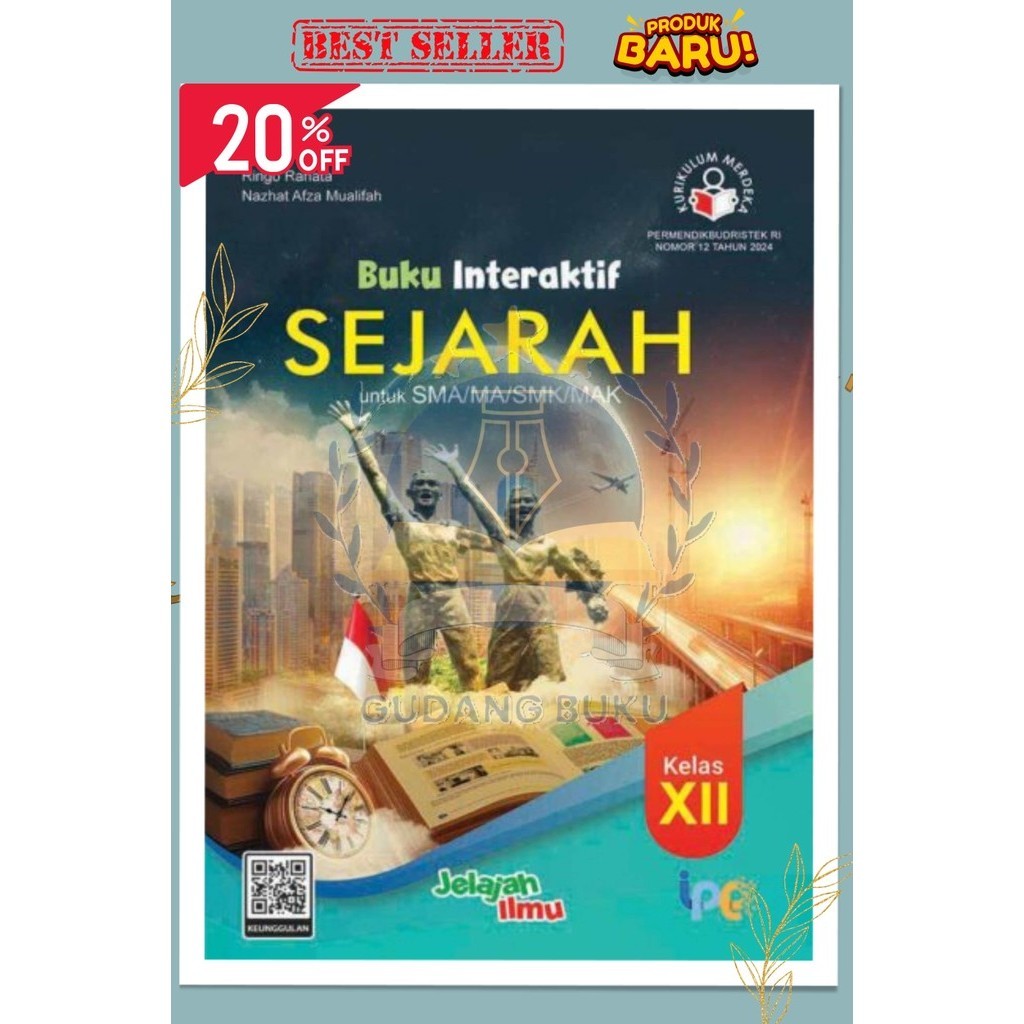 Jual Buku Paket Interaktif Sejarah Kelas 12/XII SMA/MA Kurikulum Merdeka Intan pariwara Tahun ...