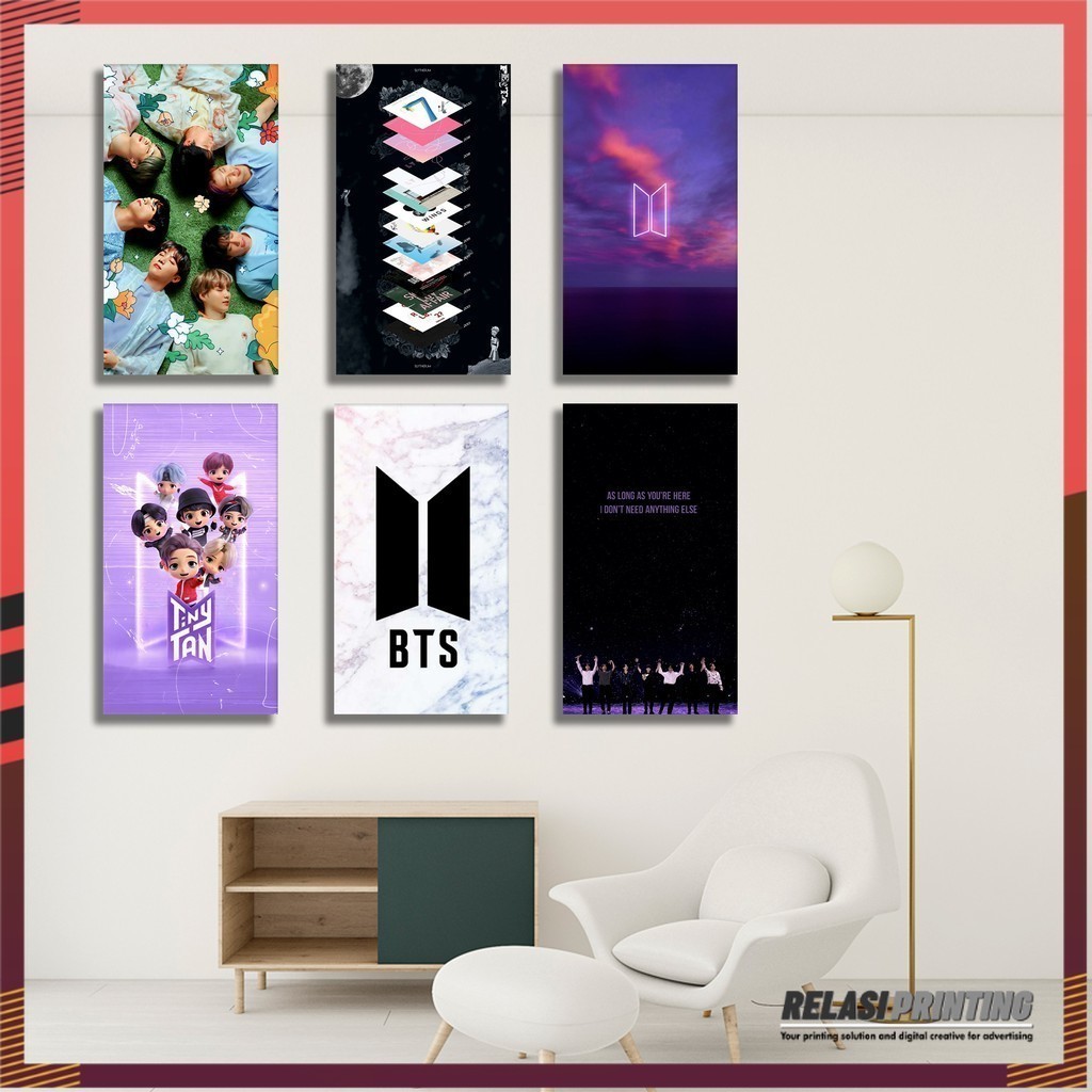 Jual Poster kayu hiasan dinding aesthetic dekorasi kamar 10 X 20 cm BTS ...
