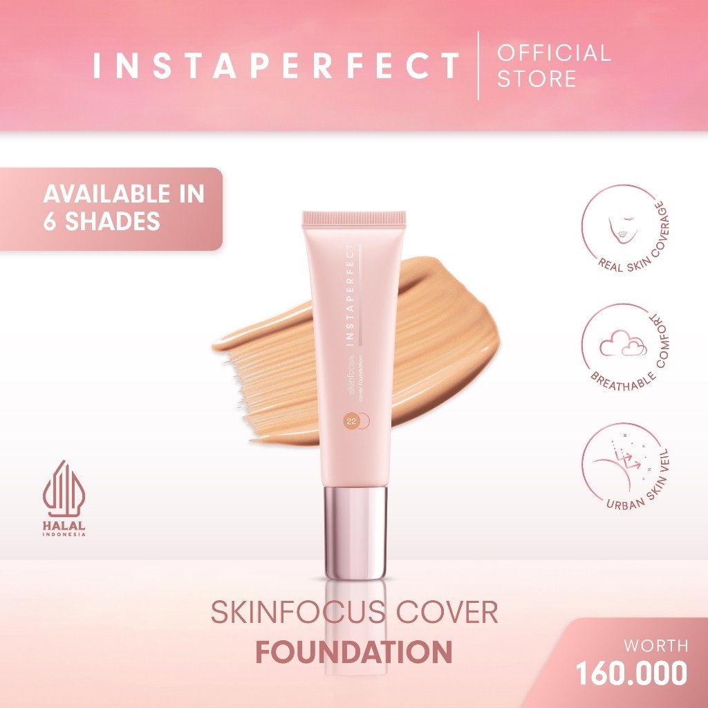 Jual FX54R [NEW] Instaperfect Skinfocus Cover Foundation 30 ml (Real Skin High Coverage ...