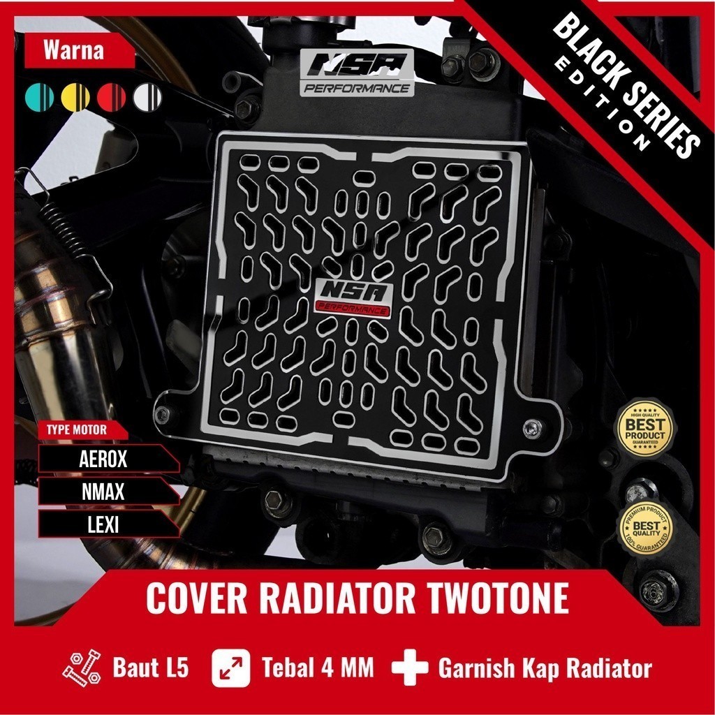Jual NSA COVER RADIATOR YAMAHA TwoTone Black Series Tutup Radiator NMAX ...