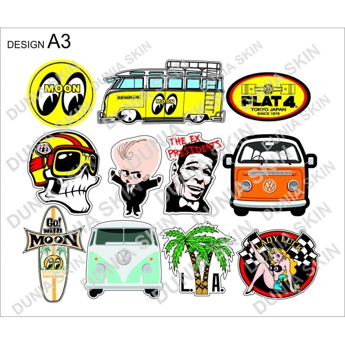 Jual Travel Label / Sticker Koper Rimowa Design A3 VW Combi Car Logo ...