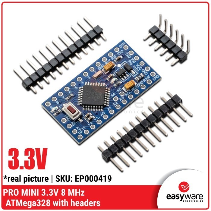 Jual DC99 PRO MINI 3.3V 8 MHz WITH HEADER ARDUINO PRO MINI 3.3V ...