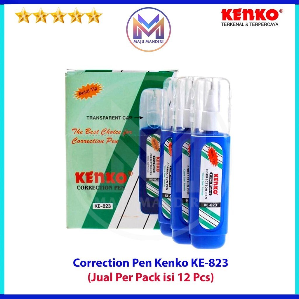 Jual Correction Pen Kenko KE-823 / Tip X Cair / Tip Ex Fluid Botol Biru ...