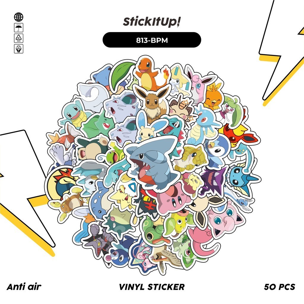 Jual COD 100 Pcs Stiker Pack Pokemon V4 Lucu Aesthetic Vynil Waterproof ...