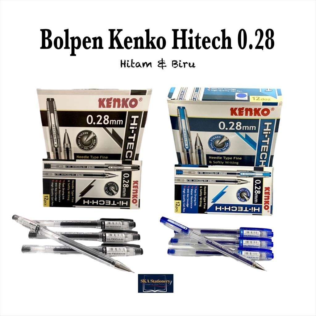 Jual Bolpen/Ballpoint/Pulpen Gel Ink Pen Kenko Hi Tech 0.28 (Lusin ...