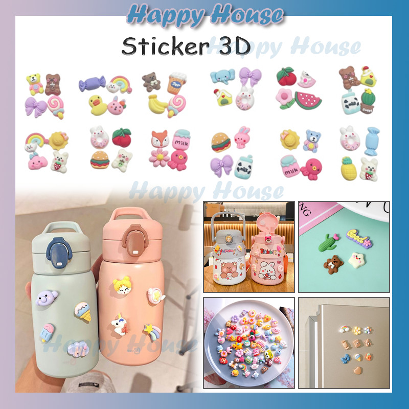 Jual Sticker 3D Isi 4 Timbul Botol / Resin Clay / 3D STICKER Botol ...