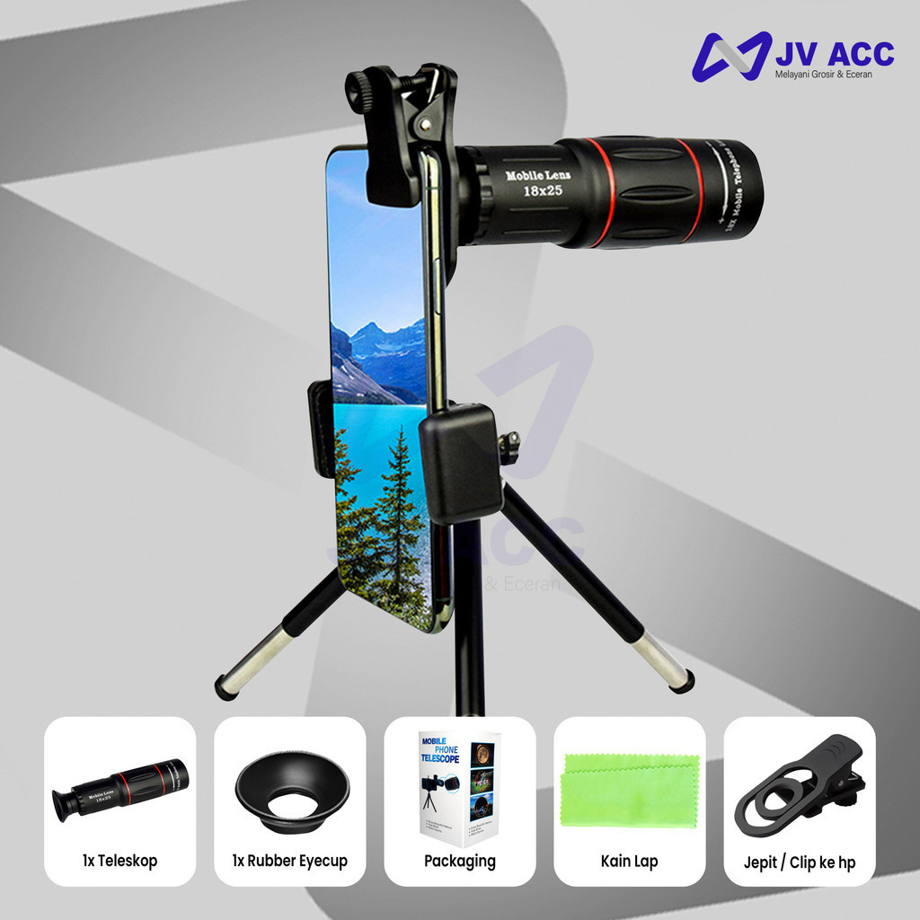 Jual APEXEL TELESKOP TEROPONG LENSA ZOOM LENS KAMERA HP 18X TELEZOOM ...