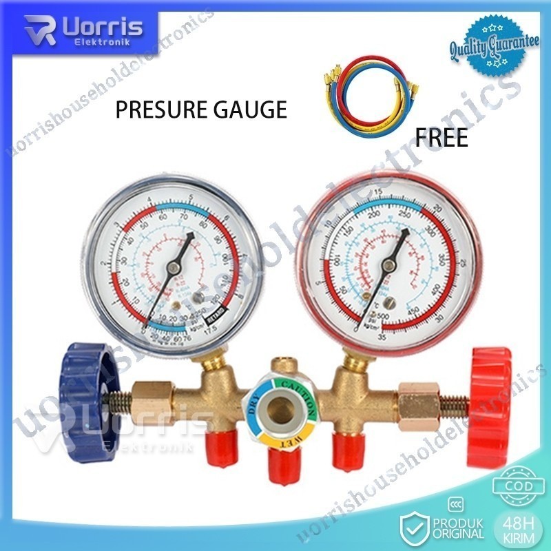Jual HOWHI presure gauge R134A R12 R22 R502 R410A Refrigerant Pressure ...
