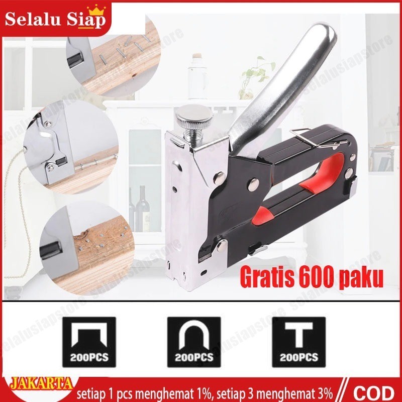 Jual Gratis 600 paku Mesin Paku 3 In 1 Satu Tahan Lama Portabel Nyaman ...