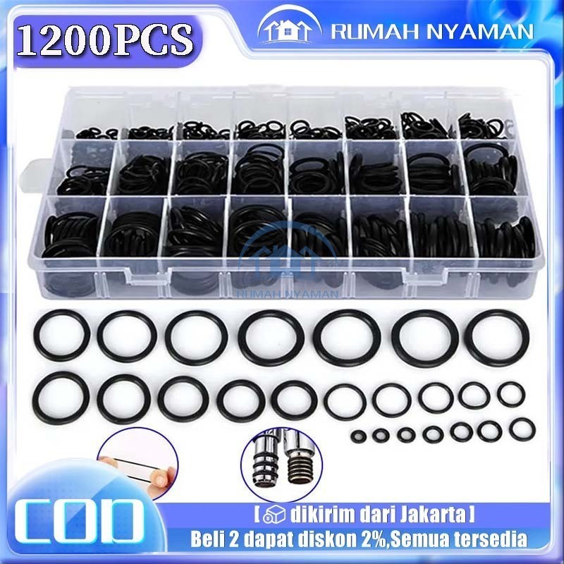 Jual Karet Seal O Ring 1200pcs HNBR / Rubber O Ring Seal Tightening +Box | Shopee Indonesia