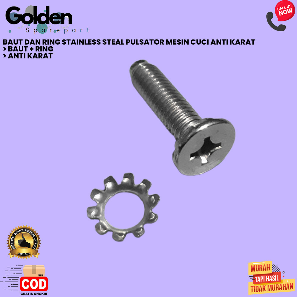 Jual BAUT DAN RING STAINLESS STEAL PULSATOR MESIN CUCI ANTI KARAT ...