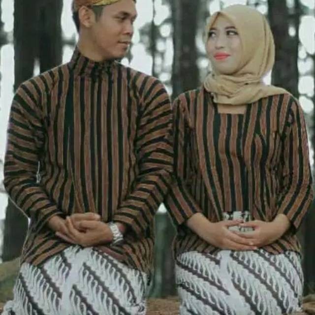 Jual LURIK Setelan couple baju surjan dan kebaya lurik | Shopee Indonesia