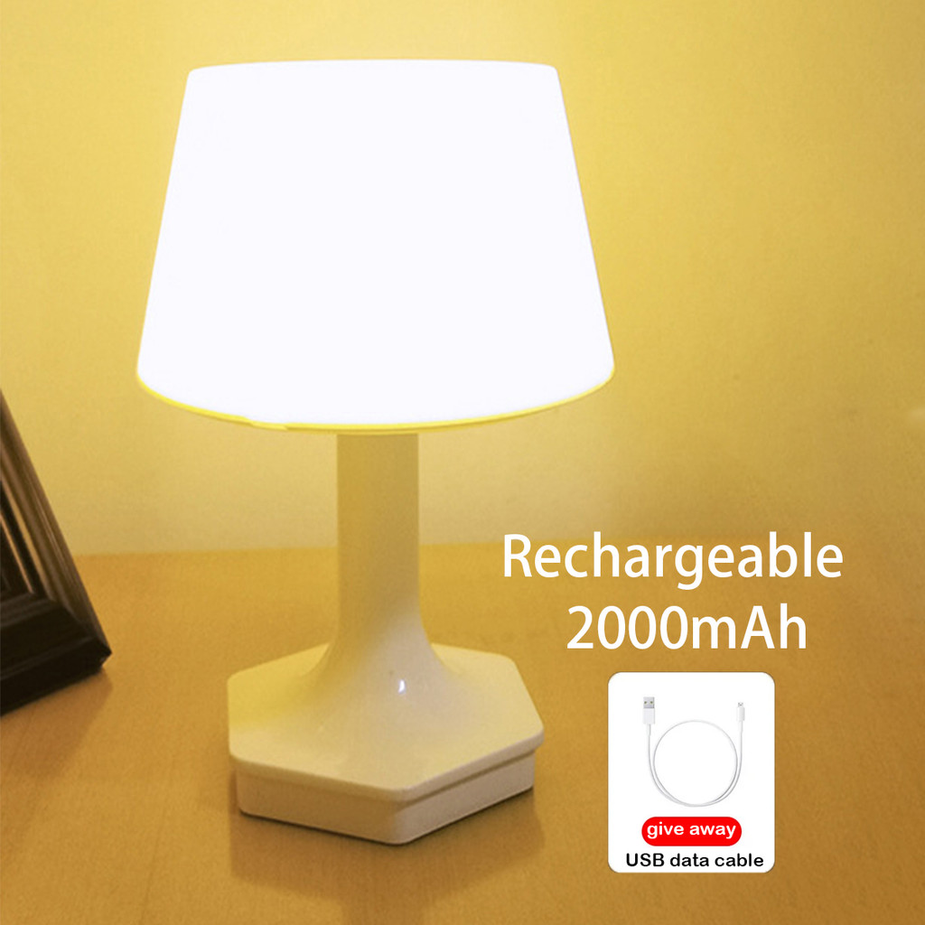 Jual Energy Saving USB LED Rechargeable Bedside Lamp Switch Table Lamp ...
